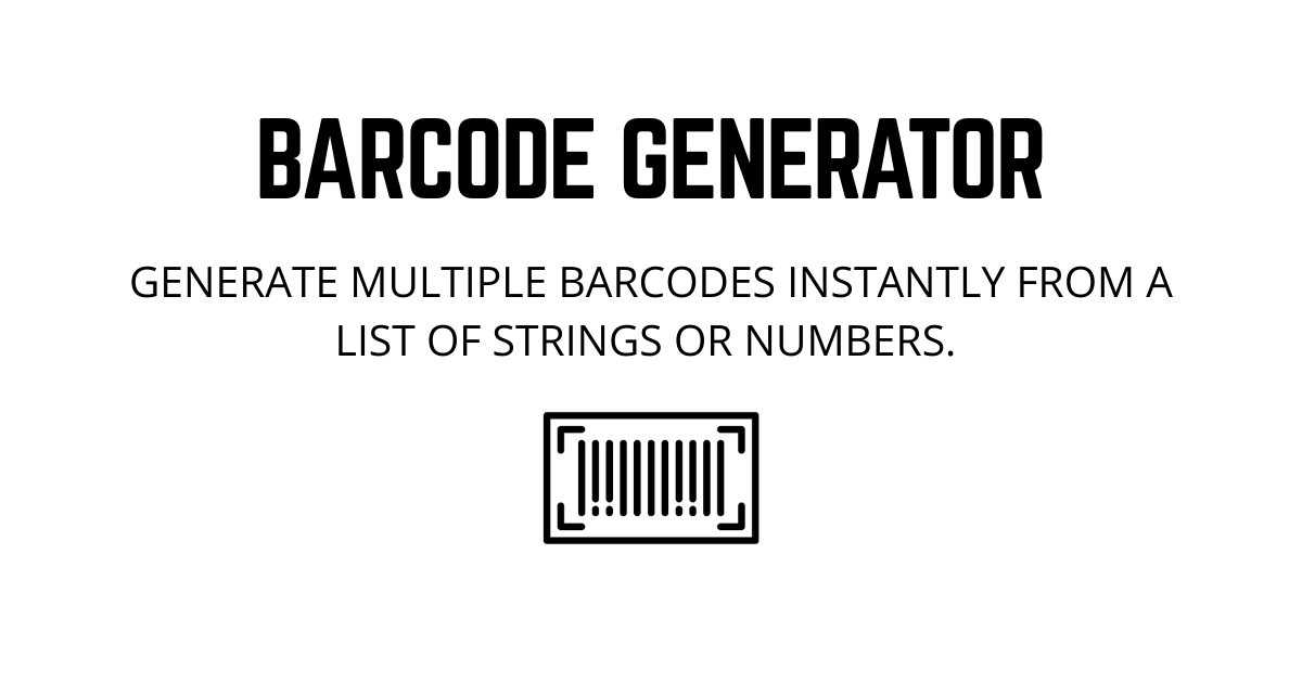 Free Bulk Barcode Generator - Fast, Private & No Limits
